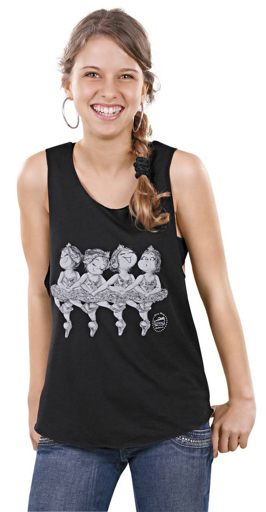 Ladies Loose Fitting Tank – White | Dance Forever